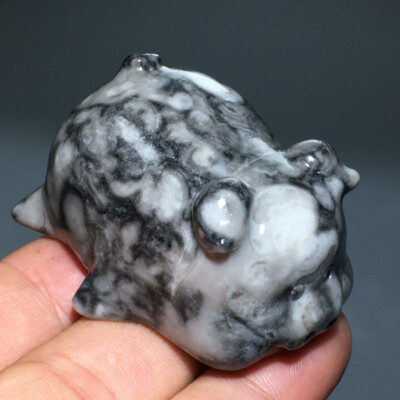 116g Natural Crystal.shellstone.Hand-carved.Exquisite pig statues ...