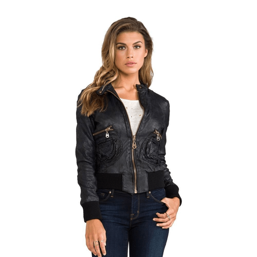 Revolve Doma leather bomber jacket NWT | eBay