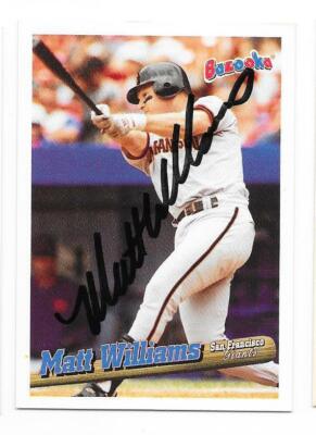 MATT WILLIAMS 1996 TOPPS BAKOOKA AUTOGRAPHED SIGNED # 25 GIANTS | eBay