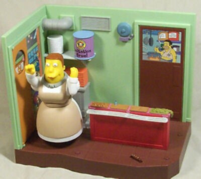 Simpsons school cafeteria with Lunchlady Doris playset | eBay