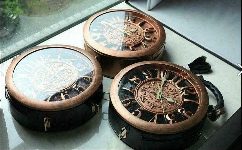 Chic double use true clock shape cross body bag handbag purse shoulder ...