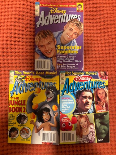 Disney Adventures Magazines Winter 2002 Superstar Families Aaron Carter ...