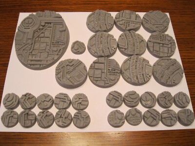 32x Warhammer 40K Custom, Highly Detailed Tau Bases (25mm / 50mm ...