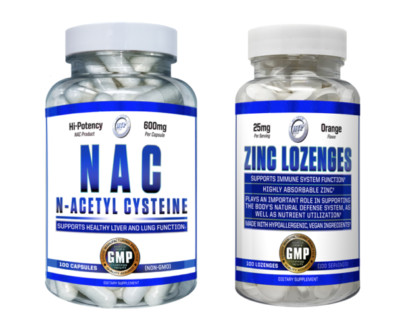 N-ACETYL-L-CYSTEINE NAC 600 mg 100 Capsules +Chewable Zinc Lozenges ...