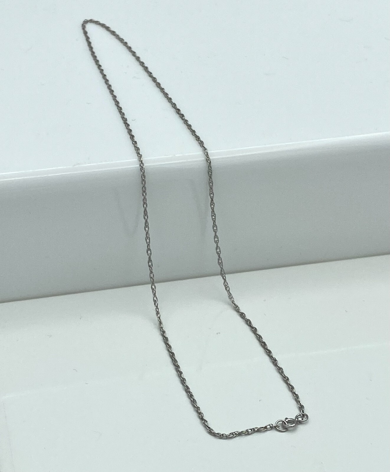 Light 14k White Gold 1.35mm "Singapore" Chain 16" | eBay