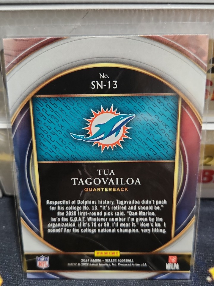 2021 Panini Select Tua Tagovailoa NUMBERS Insert #SN-13 Maimi Dolphins ...