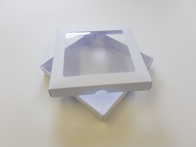 7x7 White Greeting Card Boxes, With Aperture Lid, Gift Free Delivery ...