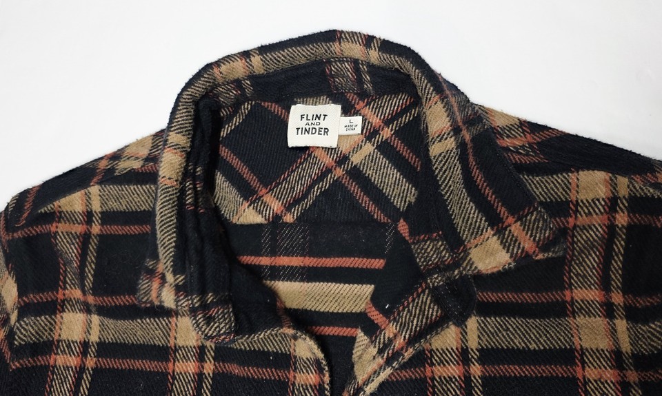 Flint And Tinder Jackson Flannel Shirt Plaid Men's L Heavy Cotton | eBay