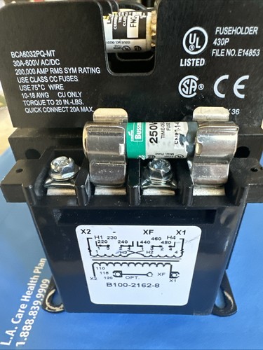 NU-EATON C0100E2AFB TRANSFORMER CONTROL BCA6032PQ-M1 30a 600v Acdc Awg ...