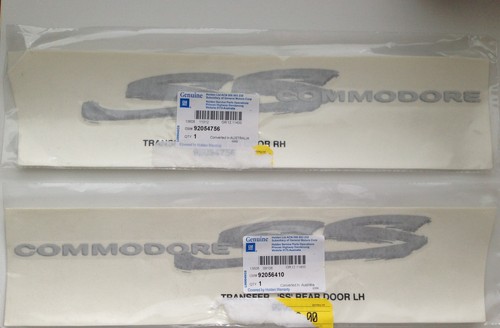 HOLDEN COMMODORE VT SS RIGHT & LEFT HAND REAR DOOR DECALS STICKERS ...