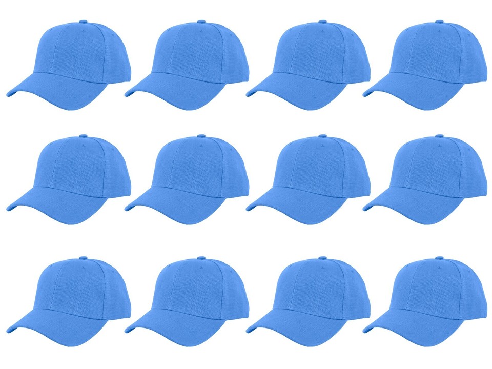 Plain Blank Solid Adjustable Baseball Cap Hats wholesale lot 12pcs | eBay