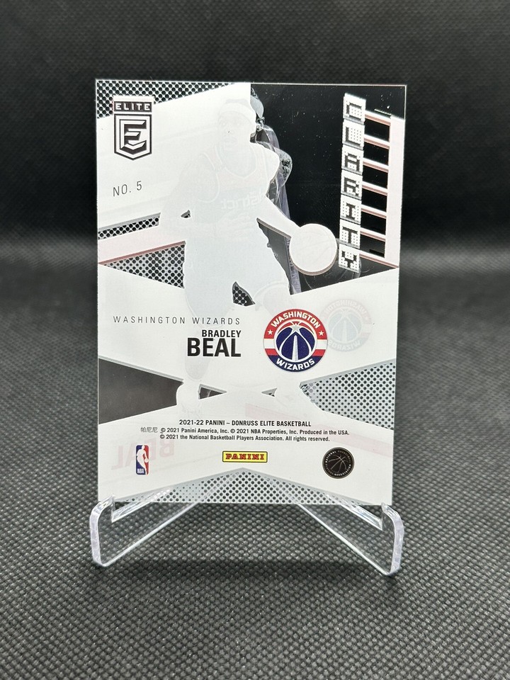 2021-22 Donruss Elite Bradley Beal Clarity Acetate Insert #5 Wizards ...