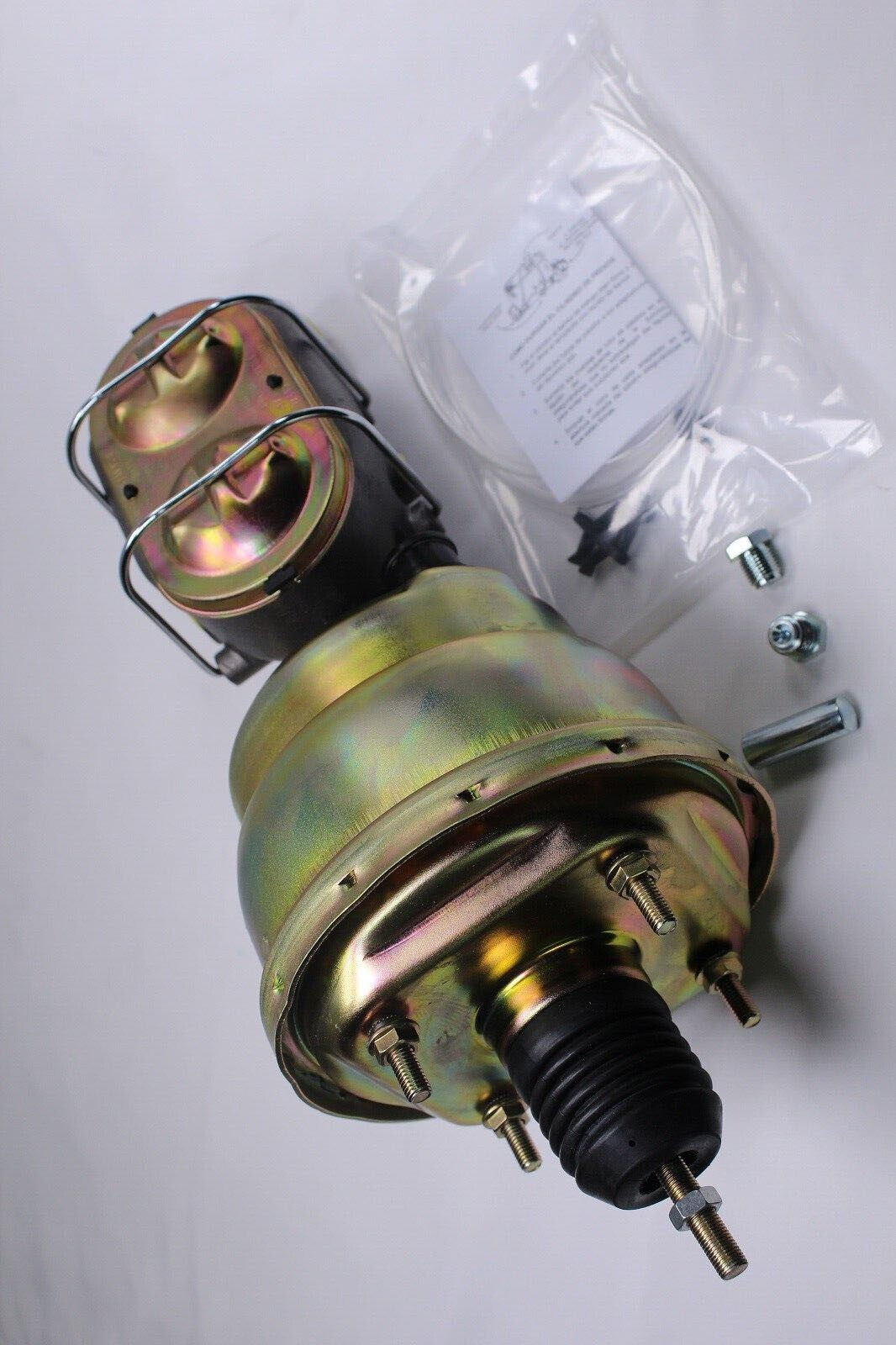 7" Dual Street Rod Universal Power Disc Brake Booster + 1-1/8" Bail Top ...