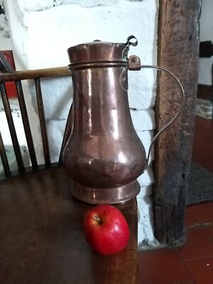 A Large 19th Century Copper Lidded Flagon Ale Jug Dovetailed Seams | eBay
