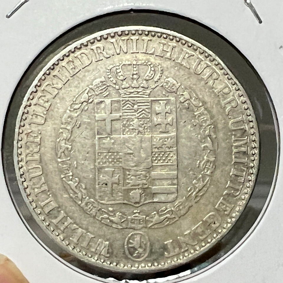 1842 GERMANY HESSE CASSEL SILVER THALER CROWN COIN | eBay