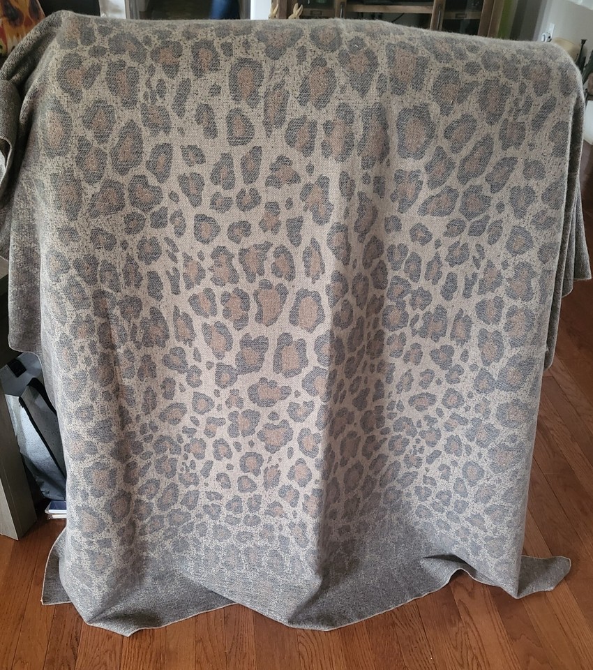 ANTHROPOLOGIE Faded Leopard Print and Brown Super Soft Lightweight ...