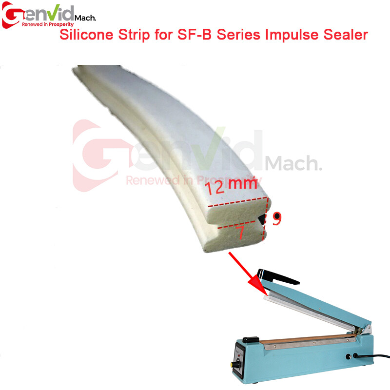 1 Meter SF-B Series Impulse Sealer Pneumatic Sealer Silicone Rubber ...