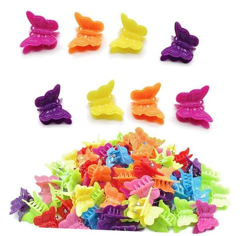 50 Pack Butterfly Hair Clips Pastel Mini Cute Accessories For 90S Girls ...