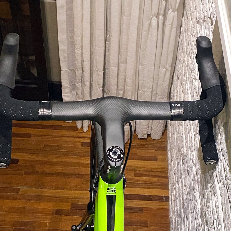 Road Bike Integrated Handlebar Stem Carbon Drop Bar Handle Bar 1-1/8 ...