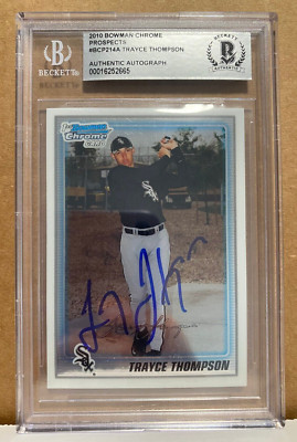 2010 BOWMAN CHROME PROSPECTS TRAYCE THOMPSON SIGNED AUTO #BCP214 CARD ...