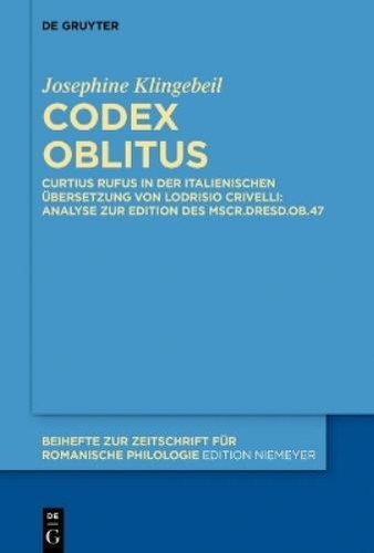 Josephine Klingebeil Codex oblitus (Relié) 9783110748161 | eBay