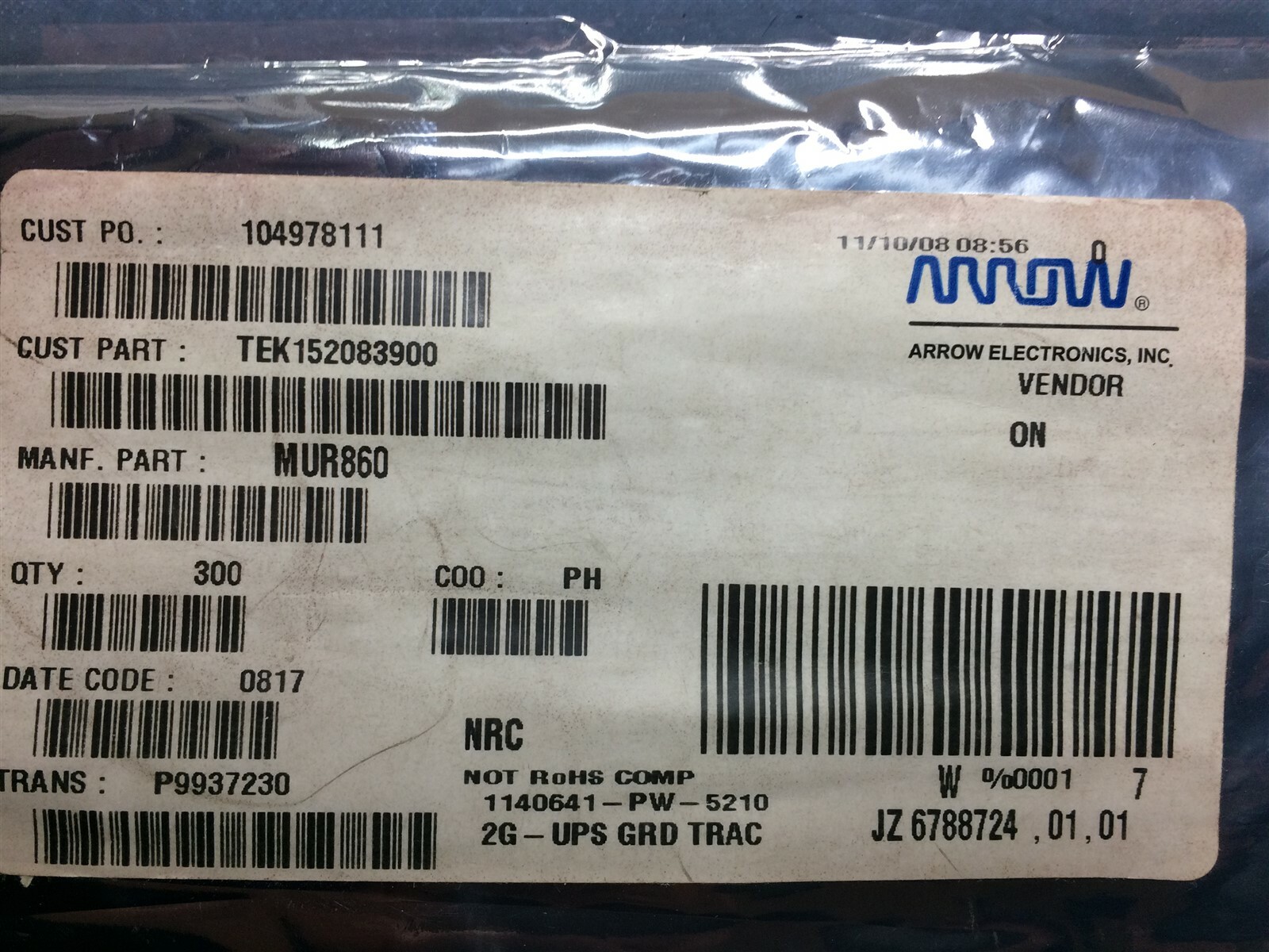 MUR860 ON SEMI DIODE RECTIFIER 600V 8A TO220AC 10 PIECES | eBay