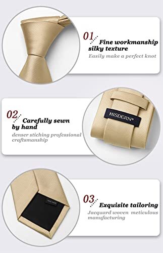 Mens Ties Handkerchief Solid Color Ties for Men Necktie with F-champagne Beige | eBay