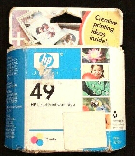 HP 49 Inkjet Print Cartridge Tri-Color Product 51649A Option 140 ...