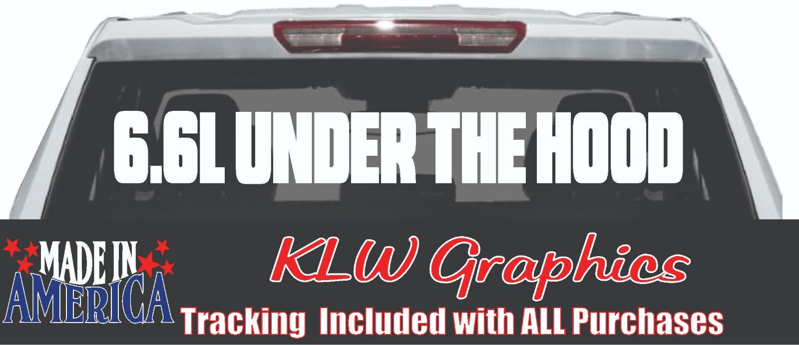 6.6L Under the Hood Decal Sticker Turbo Diesel Truck Cab 4x4 Soot Def ...