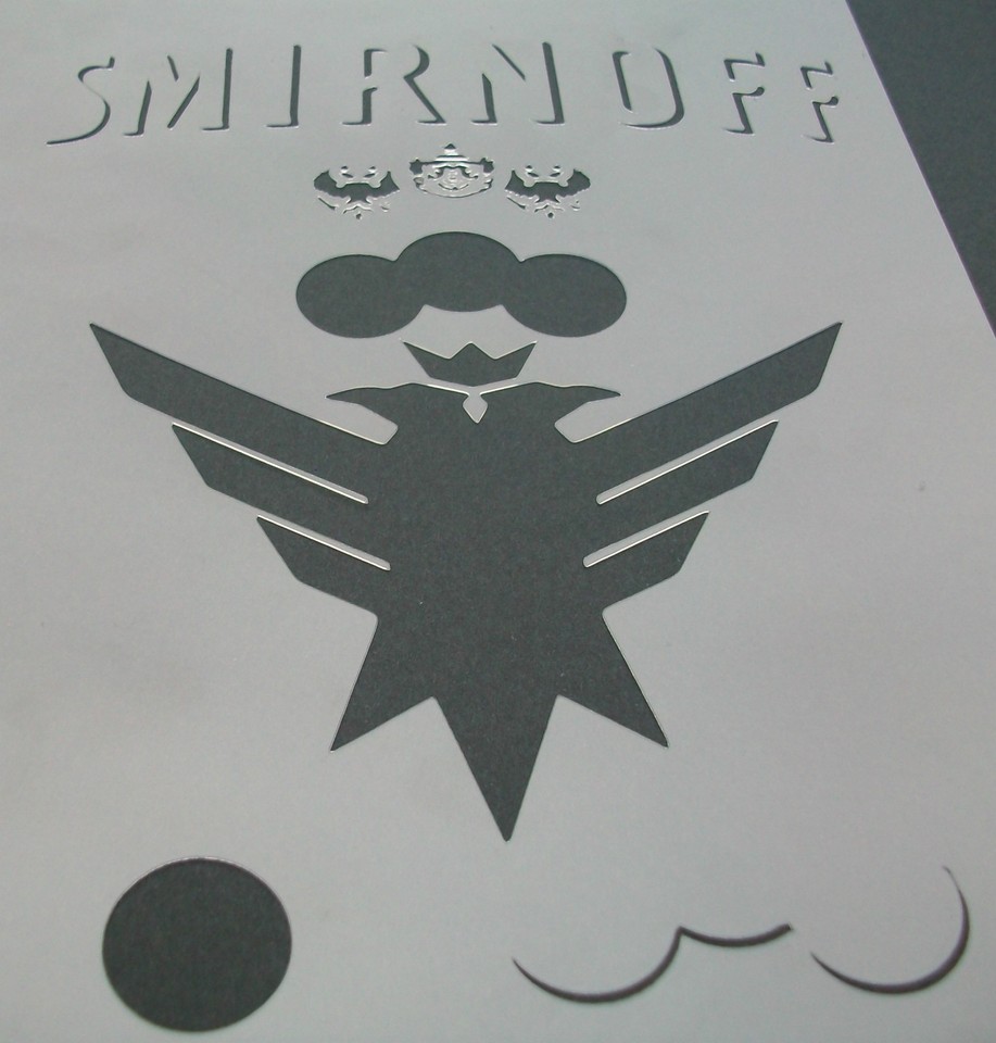 NEW Smirnoff Vodka Bottle Red Label Airbrush Stencil Template Step by ...