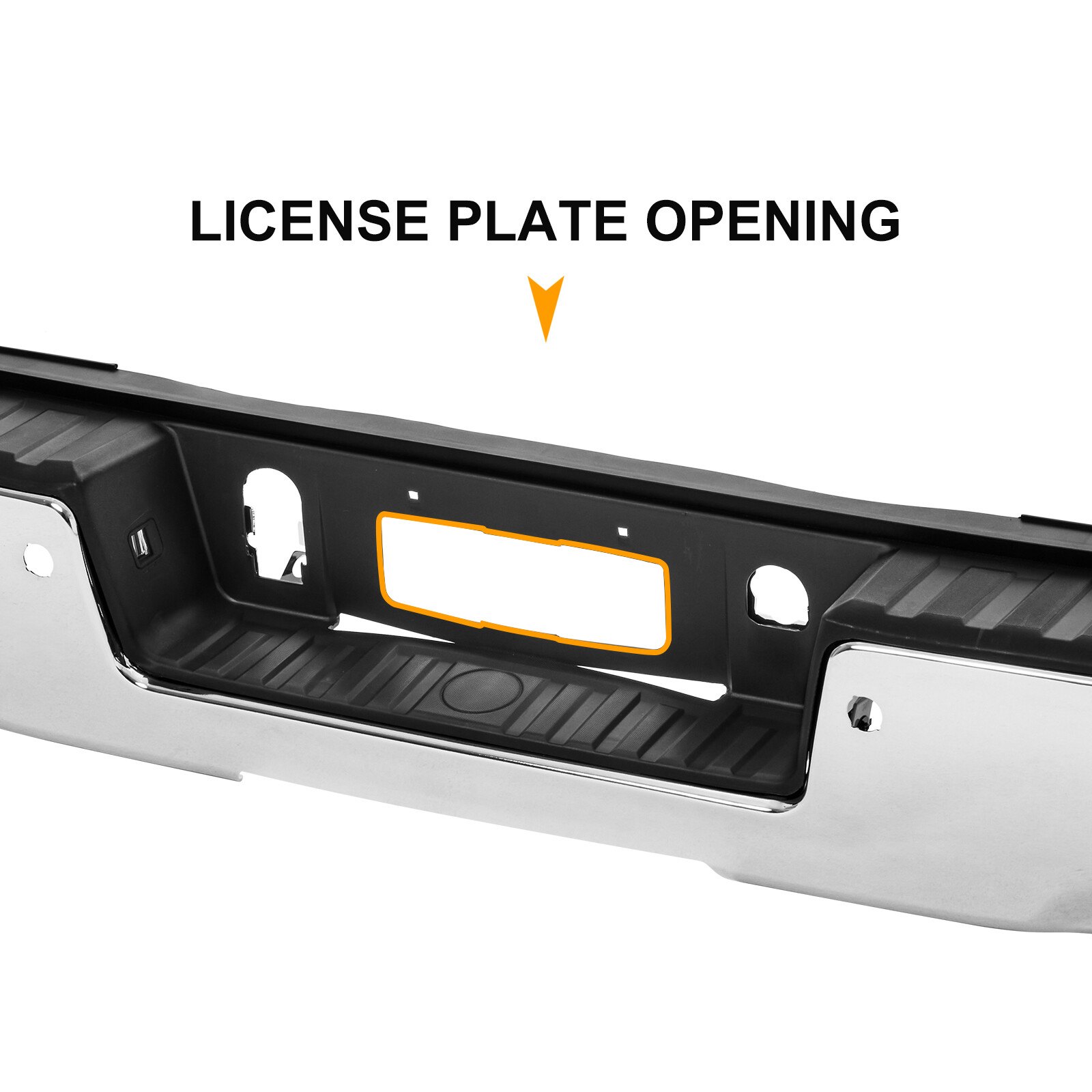 CHROME REAR BUMPER FOR 2014-2018 CHEVY SILVERADO GMC SIERRA 1500 W ...