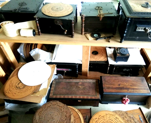 ORGAN disc HEROPHON organette cardboard square disc for music box ...