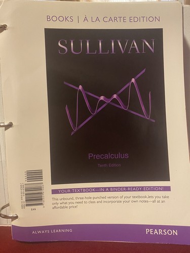 Sullivan Pre-calculus 10th Edition 978-0-321-97908-7 | eBay