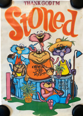RARE VTG 1978 Pro Arts “Thank God I’m Stoned” Poster - 100% Original 🔥 ...