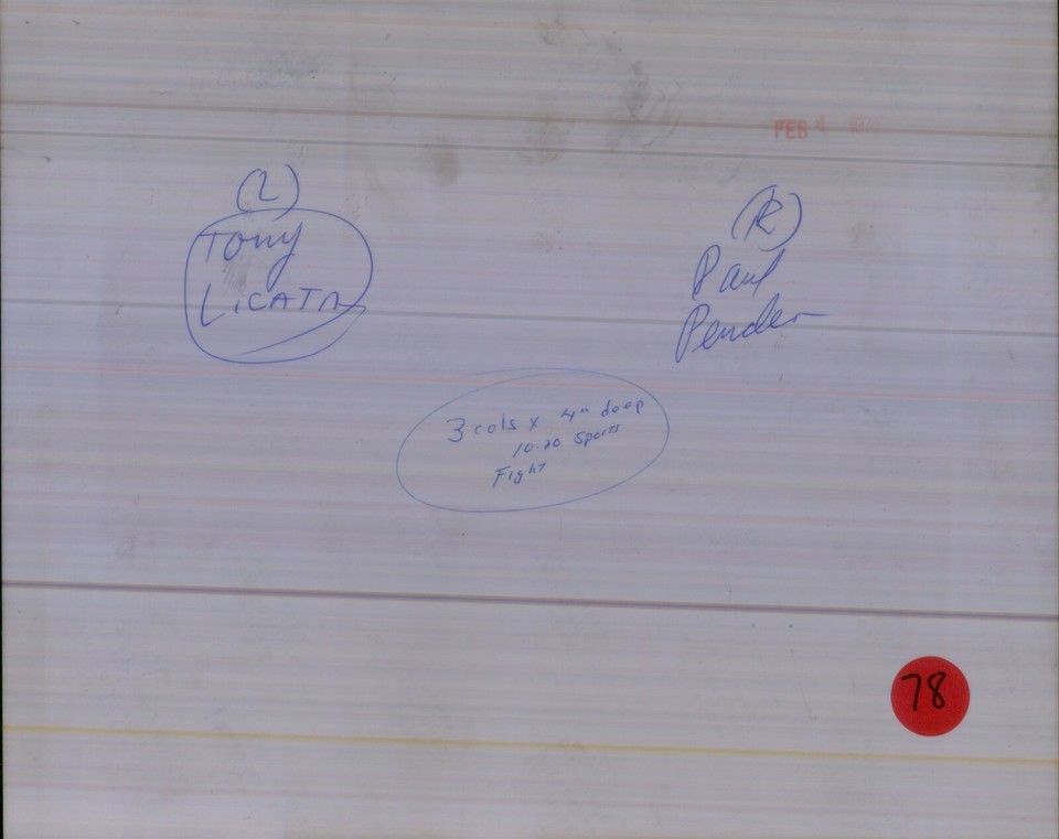 LG891 1974 Original Photo TONY LICATA Middleweight Boxer Trainer PAUL ...