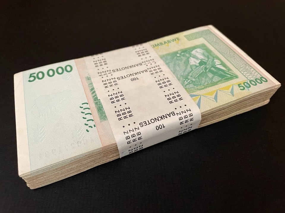 Zimbabwe 100 x 50000 Dollars 2008 - Pick- 74 Bundle 100 PCS USED | eBay