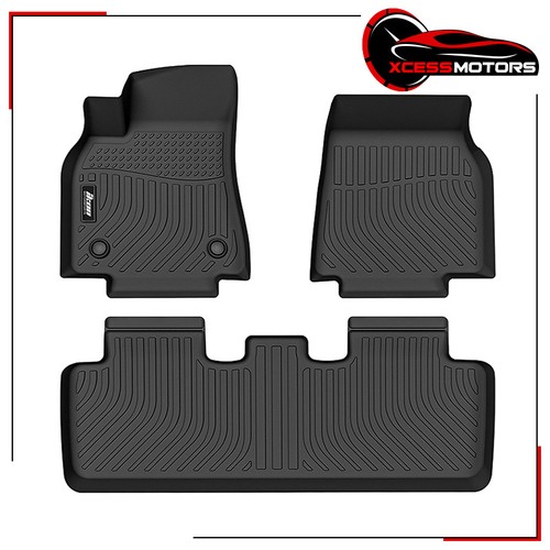 For 20-24 Tesla Model Y TPE Floor Mats 3D Molded Waterproof Liner ...