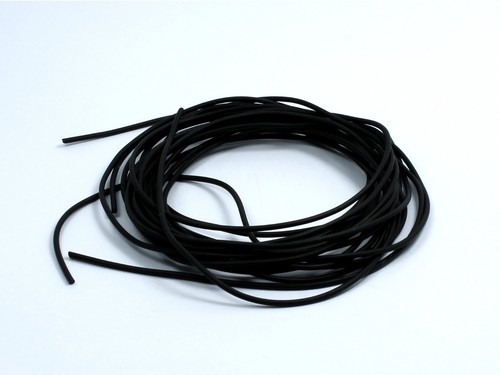 Black Silicon RUBBER Round CORD Thread String for DIY Making 1/ 1.5/ 2 ...