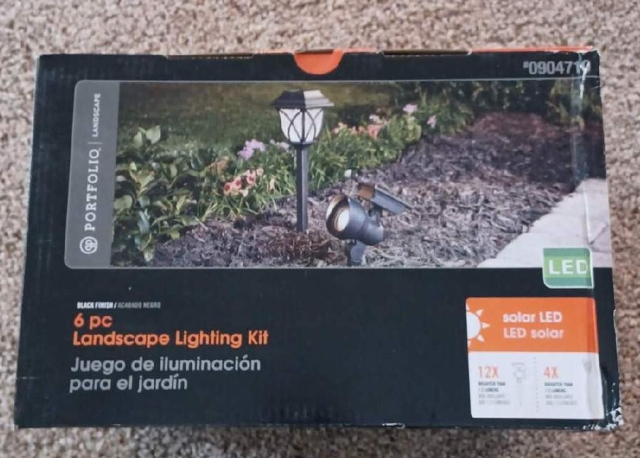Portfolio Solar Powered Lights Portfolio 6 Pc Landscape Light Lighting