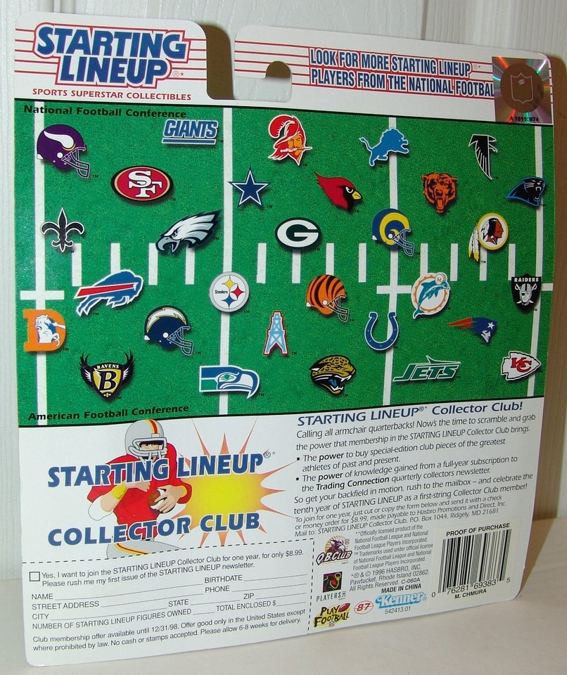 NFL Starting Lineup Mark Chmura Green Bay Packers Football - 1997 ...