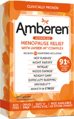Amberen Advanced Multi-Symptom Menopause Relief - 60 Capsules - Exp: 04 ...