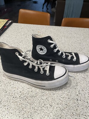 Size 7 - Converse Chuck Taylor All Star Platform High Top Black | eBay