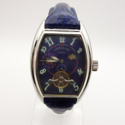 RXW Flying Tourbillon Curverd Astrolabe Blue Dial Wrist Watch Ken ...