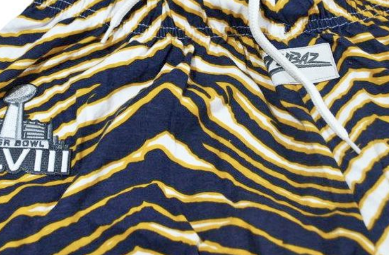 Vintage Super Bowl XLVIII Zubaz Pattern Print NFL Football Pants Size ...