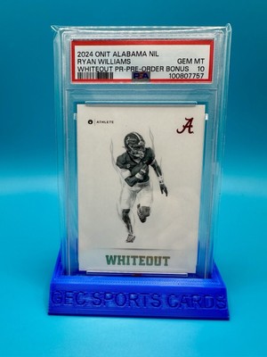 2024 ONIT ALABAMA NIL RYAN WILLIAMS WHITEOUT PROMO PSA 10 GEM MINT SSP ...