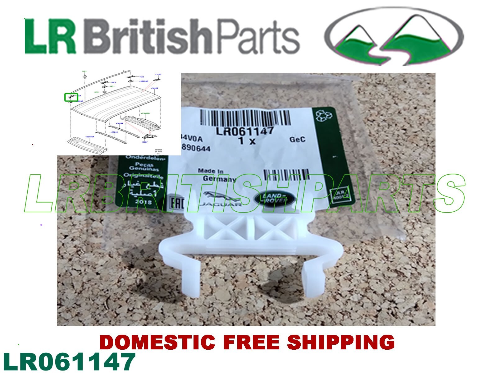 GENUINE LAND ROVER WEATHERSTRIP RETAINER FRONT DISCOVERY SPORT LR061147 ...