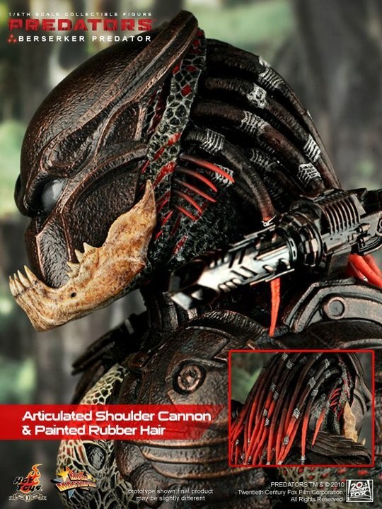 NEW Hot Toys Mms130 1/6 Predator Berserk Predator Lion Face Predator ...