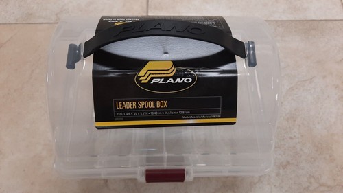 PLANO Fishing Tackle Leader Spool Box clear plastic ProLatch 6 Leads ...
