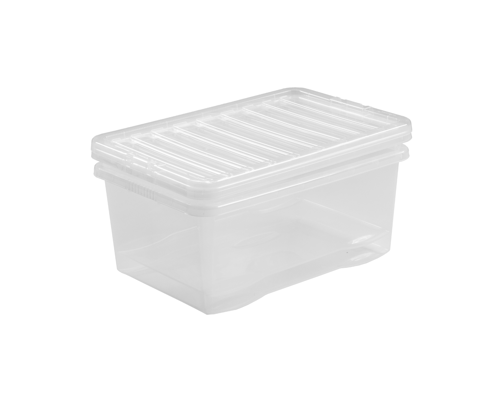4L to 110L Storage Boxes With Lid Crystal Clear Plastic Stackable ...