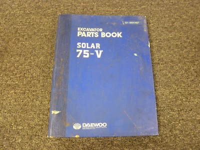 Daewoo Solar 75-V Crawler Mounted Mini Hydraulic Excavator Parts ...
